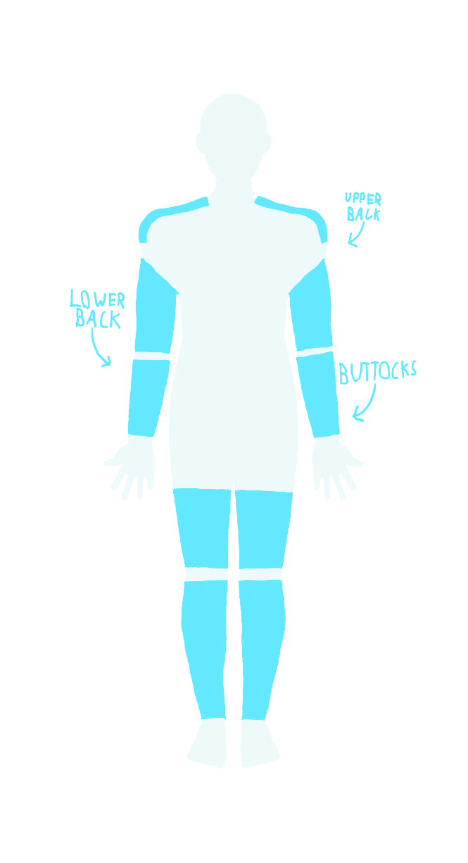 4 Medium Area Treatments: Upper Legs, Upper Arms, Lower Back, Shoulders ...